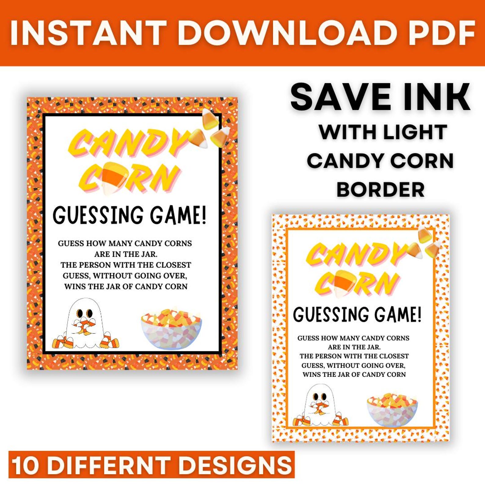 Candy Corn Guessing Game Printable, Halloween Party Game, Halloween ...