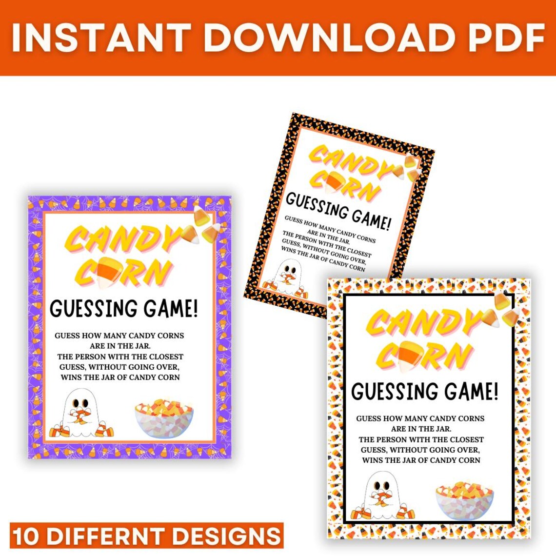 Candy Corn Guessing Game Printable, Halloween Party Game, Halloween ...
