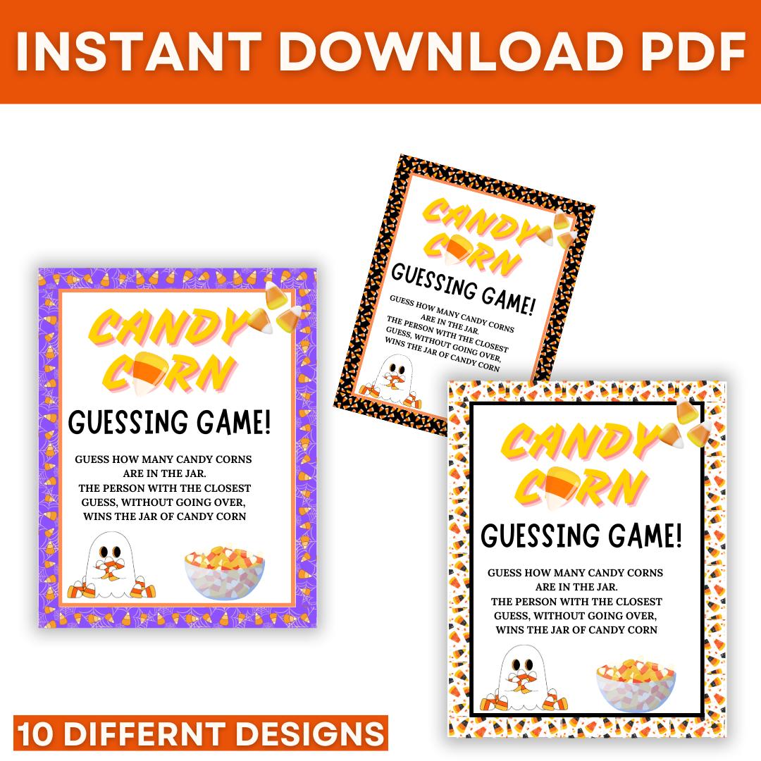 Candy Corn Guessing Game Printable, Halloween Party Game, Halloween ...