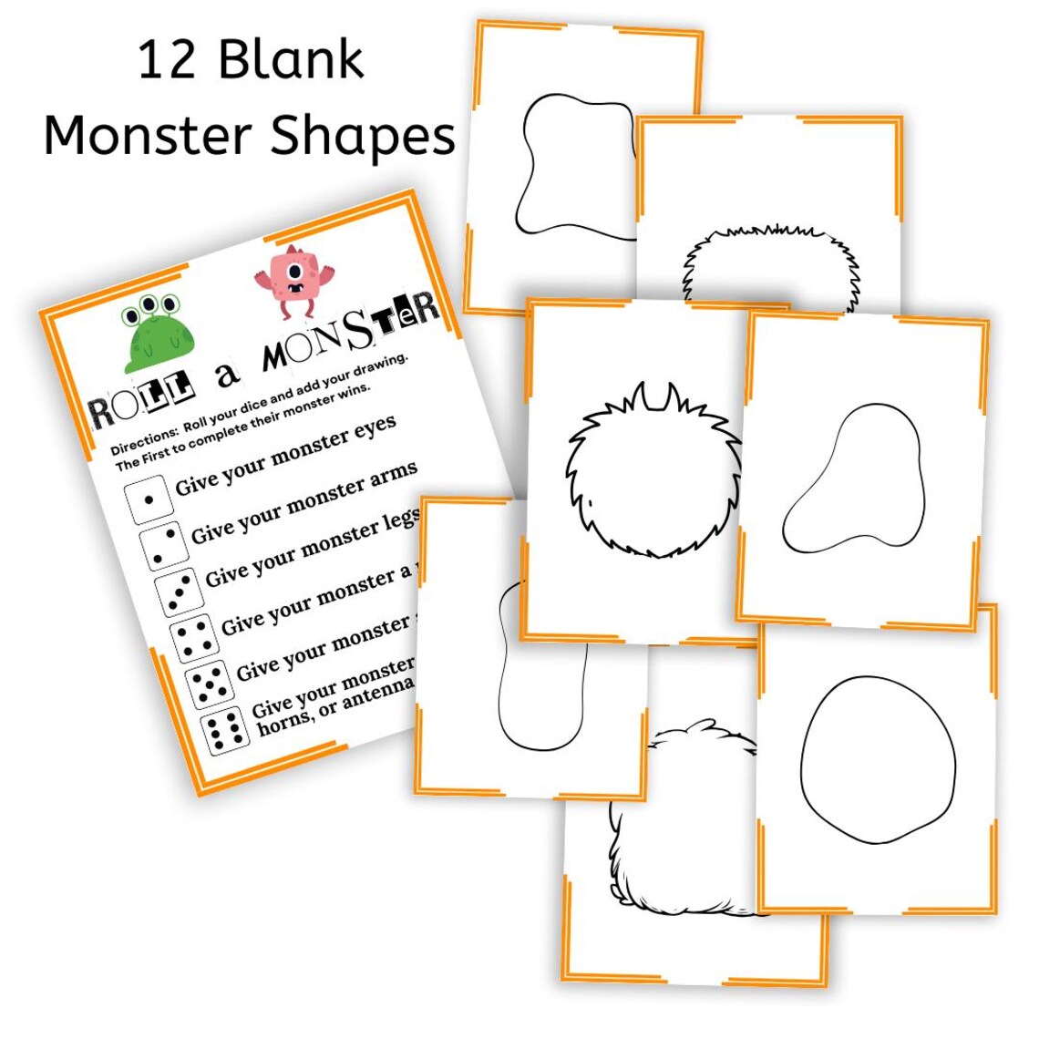 Roll A Monster Game | Printable Halloween Game | Halloween Activity for ...
