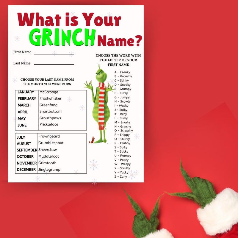 Grinch Scavenger Hunt - Etsy