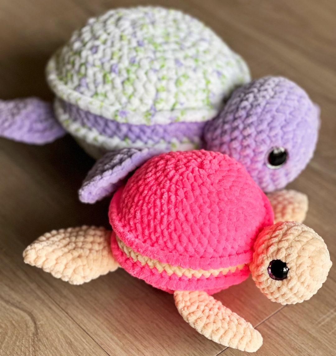 Macaron Turtle Crochet Plushie Amigurmi Stuffed Animalcustomizable - Etsy