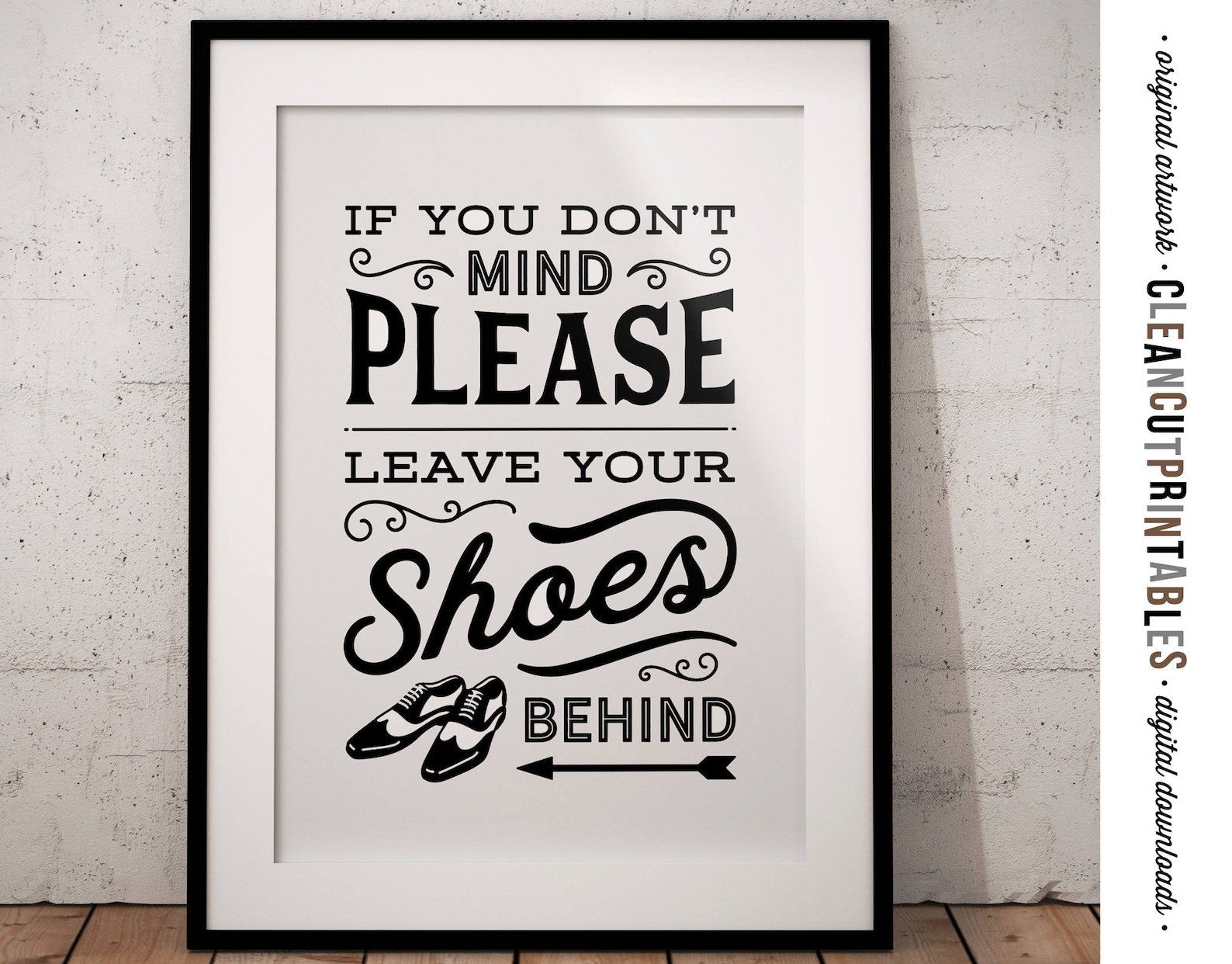 Buy Printable Sign Leave Your Shoes Behind No Shoes Take off Online in ...