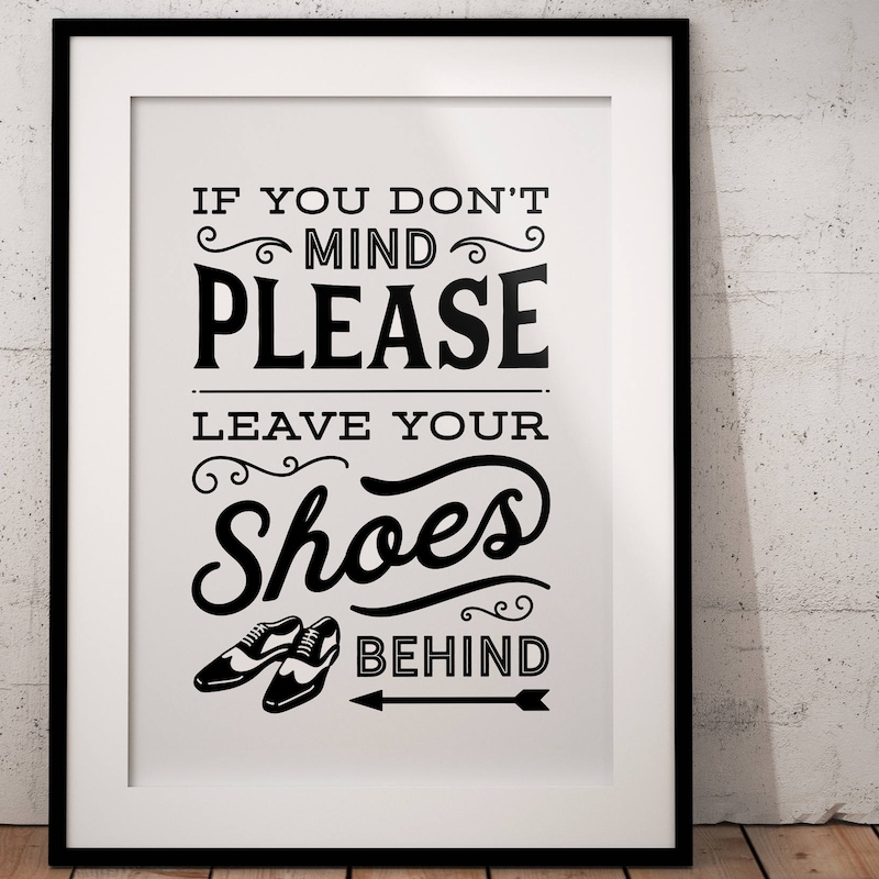 Shoes off Printable - Etsy