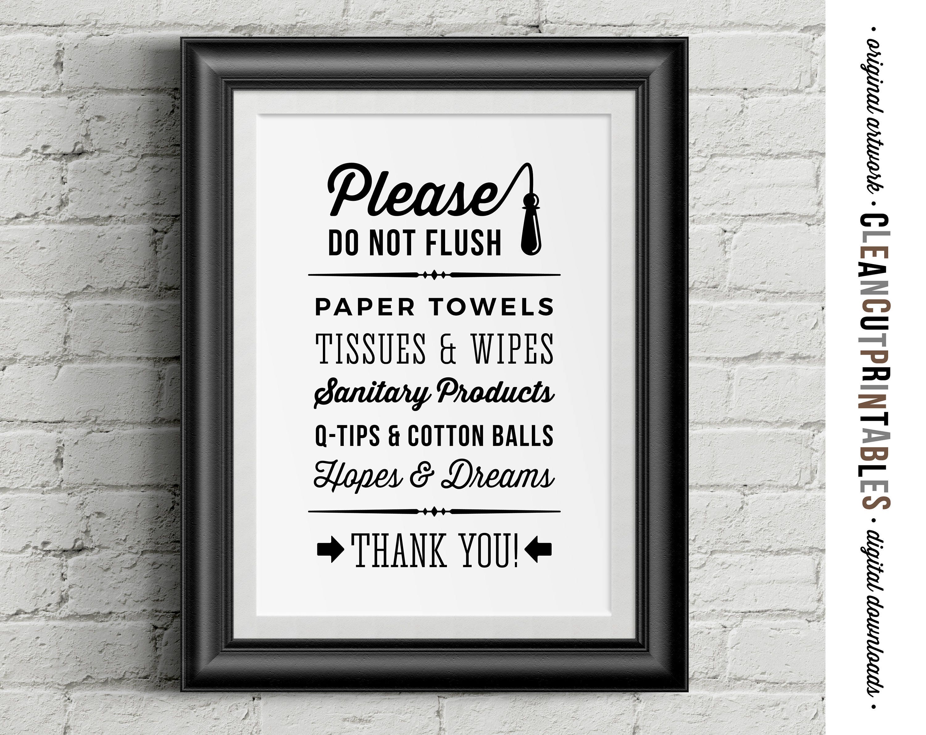 Please Do Not Flush Hopes & Dreams for Animal Lovers :D - Funny Toilet ...