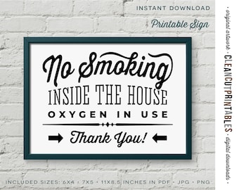 Oxygen in Use Sign - Etsy