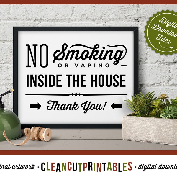 No Smoking Sign - Etsy