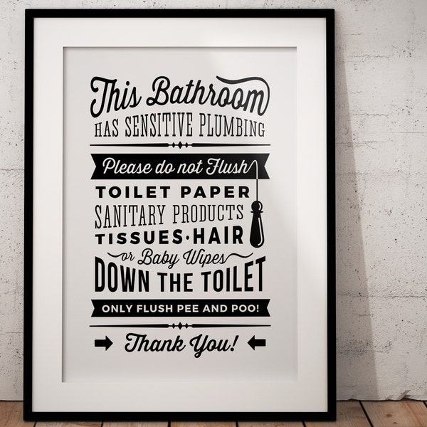 Pee Only Bathroom Sign - Etsy