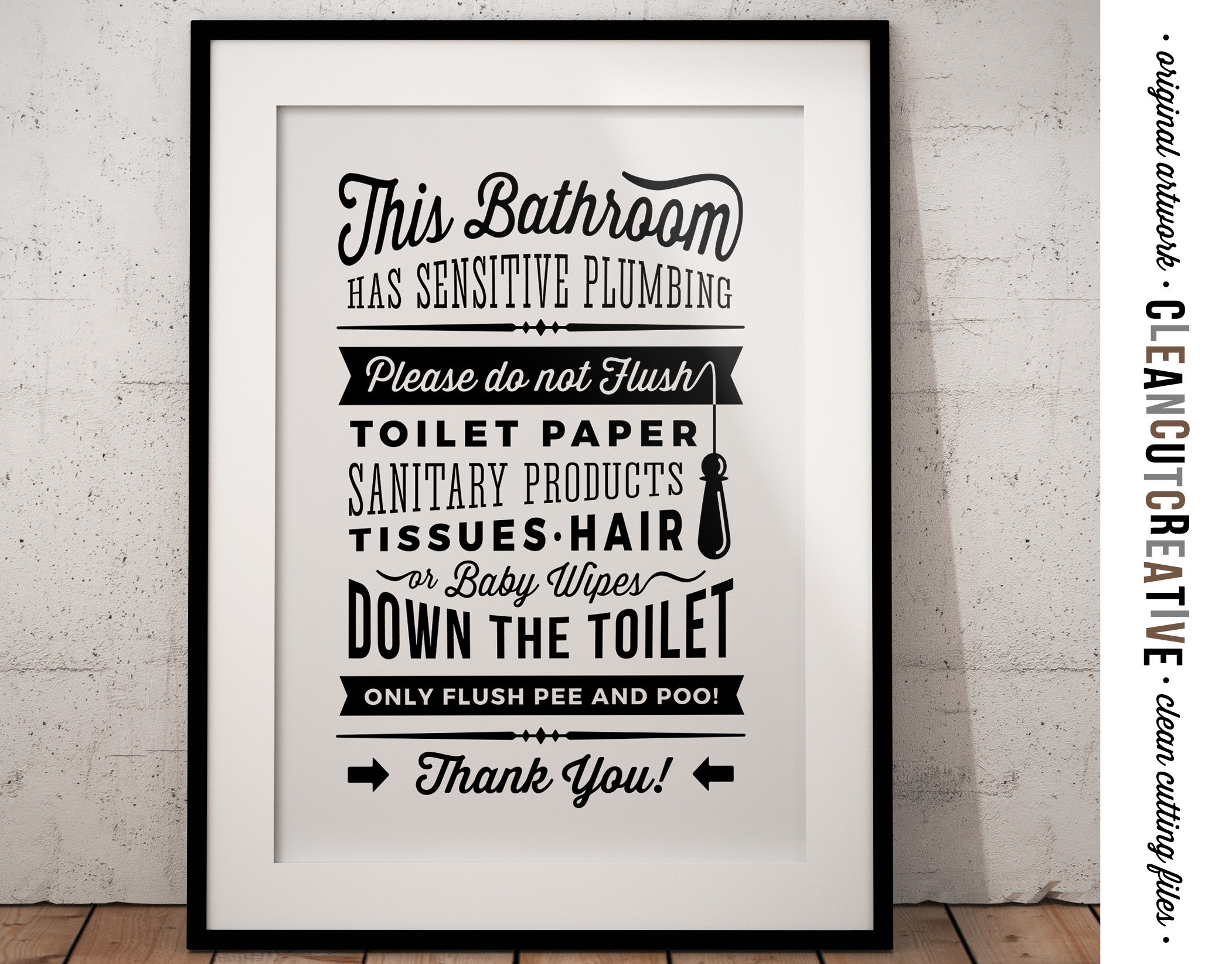 Bathroom Sign Sensitive Plumbing - Do Not Flush Toilet Paper Only Pee ...