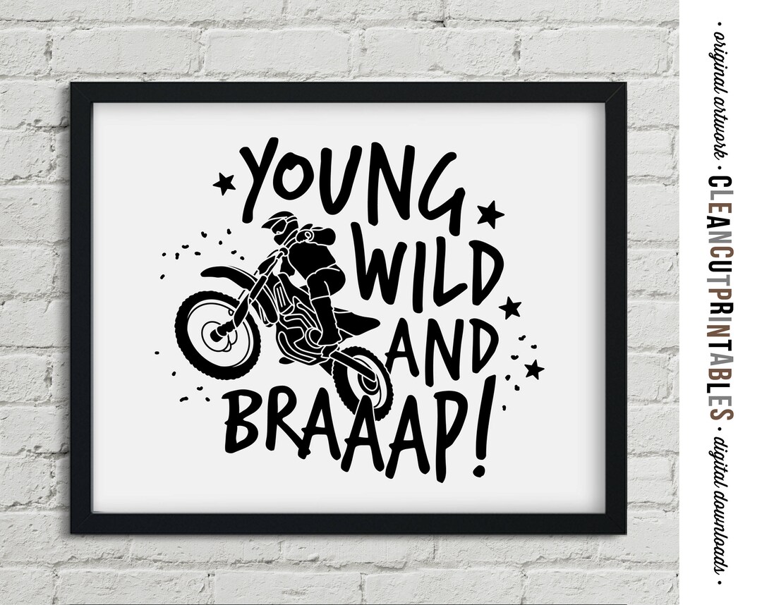 Motocross Printable Wall Art - Boys Motorcross Dirtbike Dirt Bike Motor ...