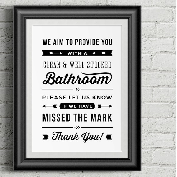 Keep Toilet Clean Poster - Etsy