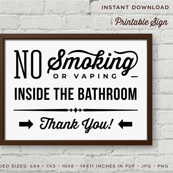 No Vaping Poster - Etsy