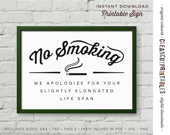 Funny Smoking Sign | Etsy