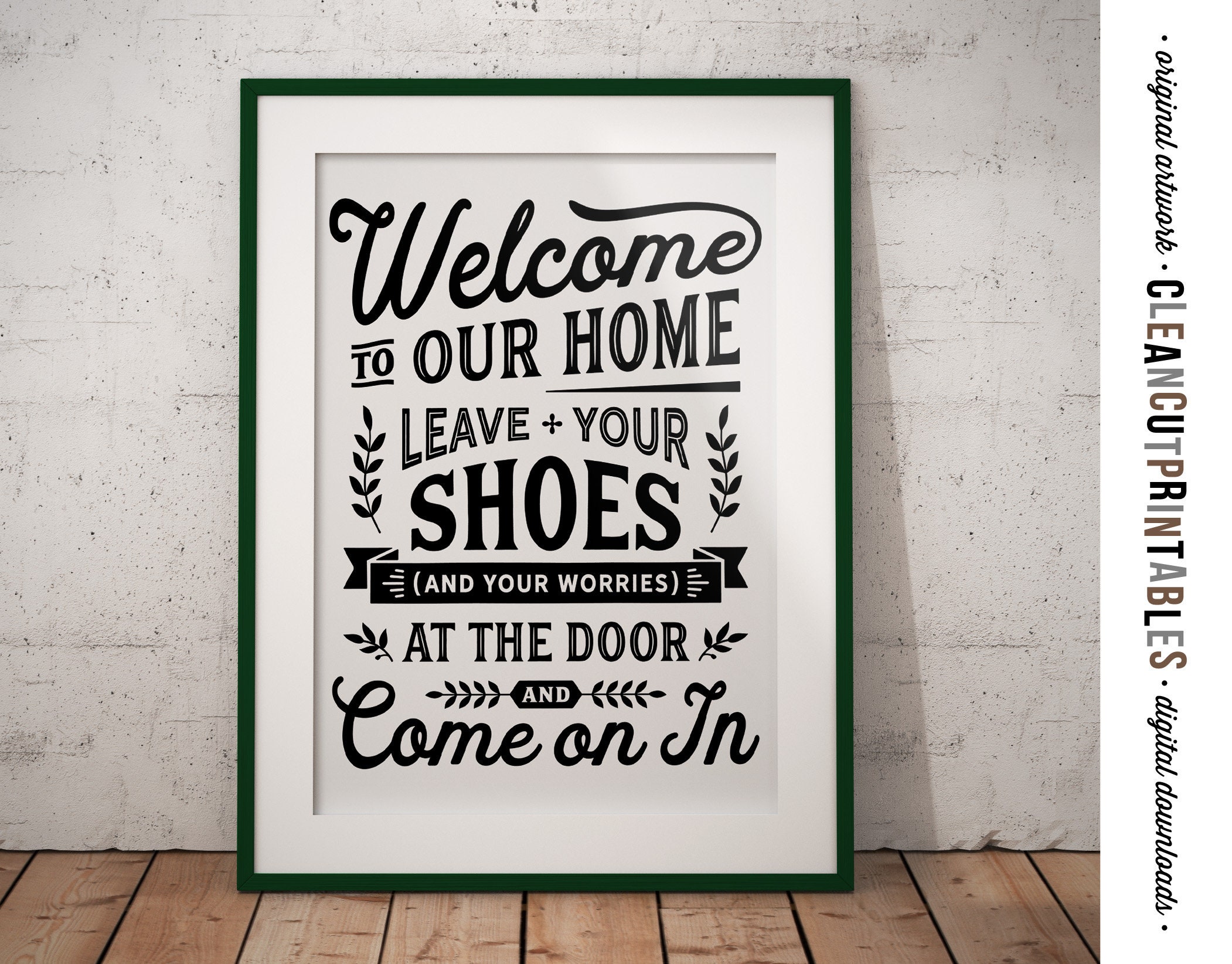 Shoes Off sign digital printable Leave Shoes and Worries at | Etsy