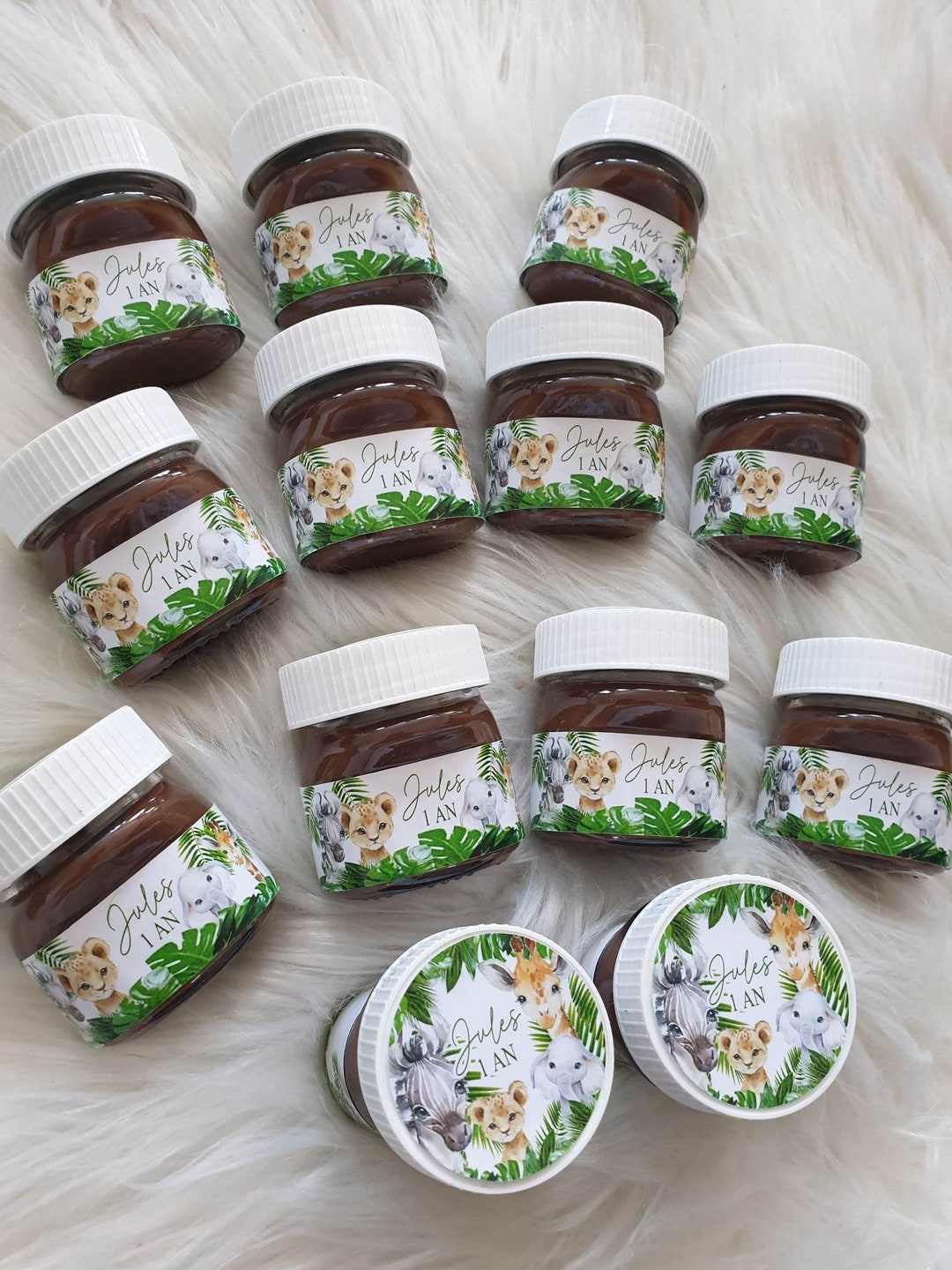 Mini pot nutella personnalisés , anniversaire enfant , mariage , baby ...