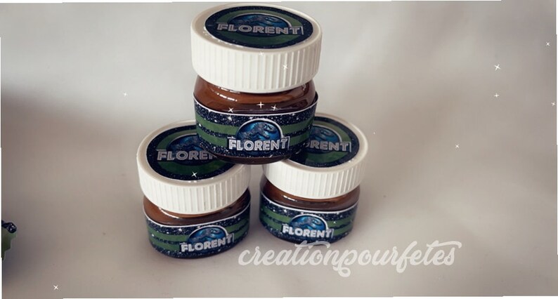 Mini pot nutella personnalisés anniversaire enfant - Etsy France