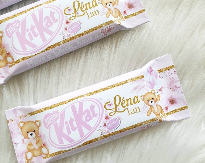 Mini Kit Kat personnalisé thème au choix anniversaire - Etsy France