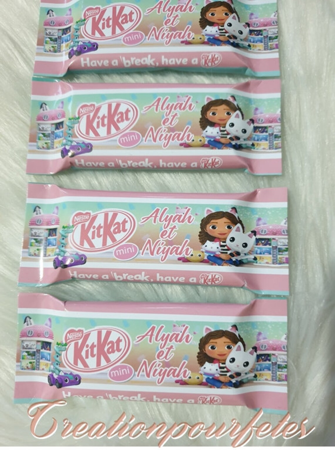 Mini Kit Kat personnalisé thème au choix anniversaire - Etsy France