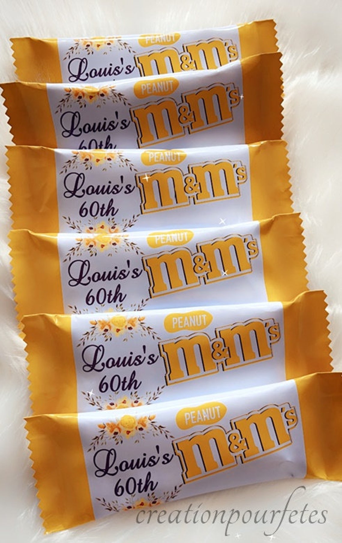 Sachet m&m's personnalisé POUR anniversaire enfant baby | Etsy