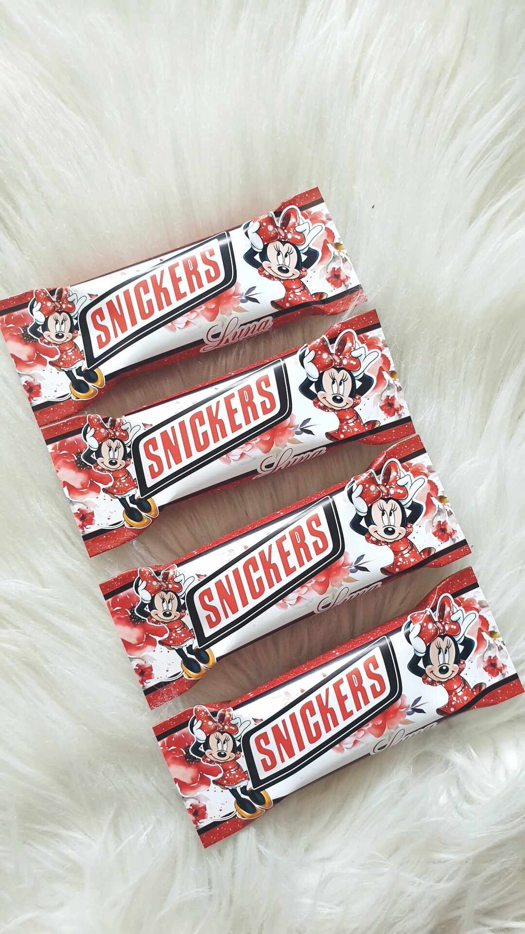 Mini snickers personnalisé thème au choix , anniversaire , eid moubarek ...