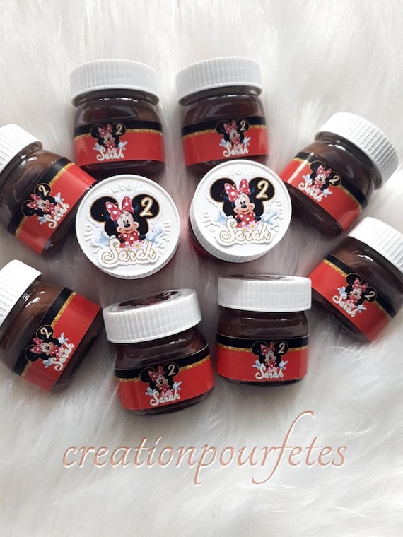 Mini pot nutella personnalisés anniversaire enfant - Etsy France