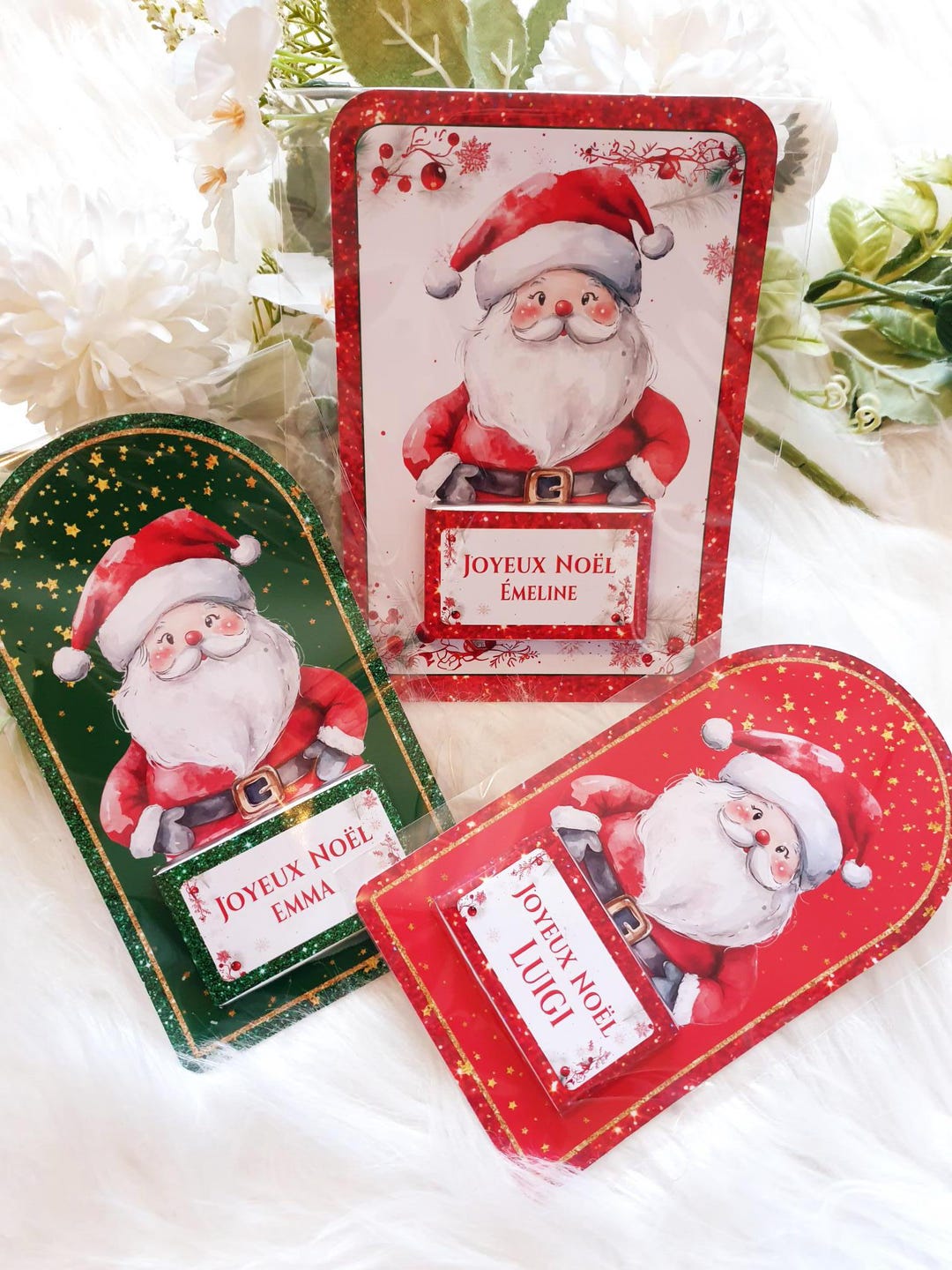 Personalized Chocolate Card Santa Claus Christmas Gift, Child Mistress ...