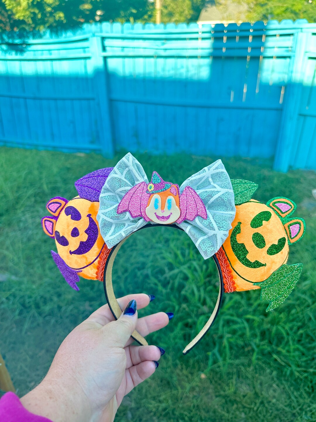 Chip & Dale Halloween Bats Glow in the Dark Bow Clarice Inspired Mouse ...