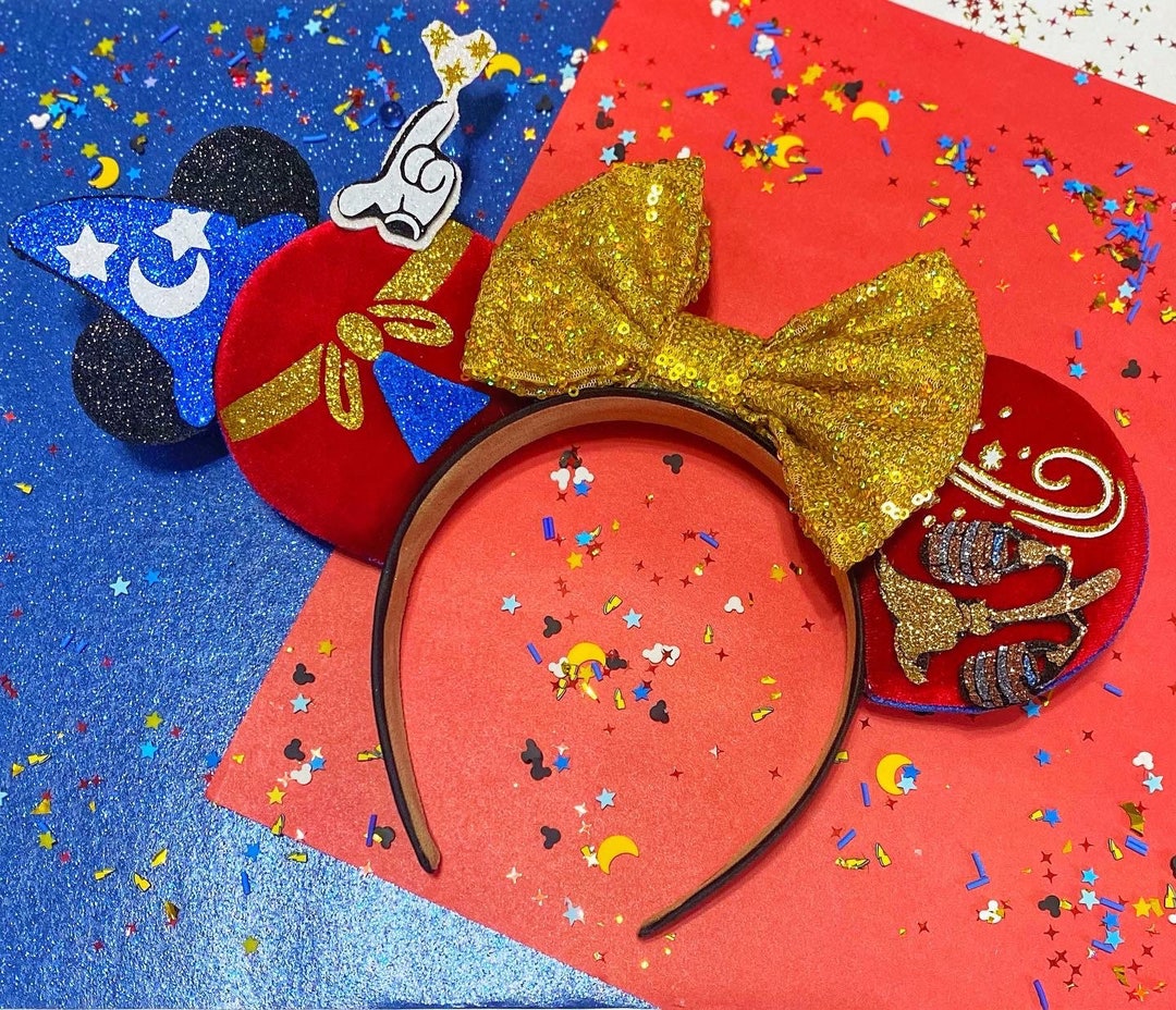 Sorcerer Mickey Fantasmic Inspired Disney Mouse Ears Headband - Etsy