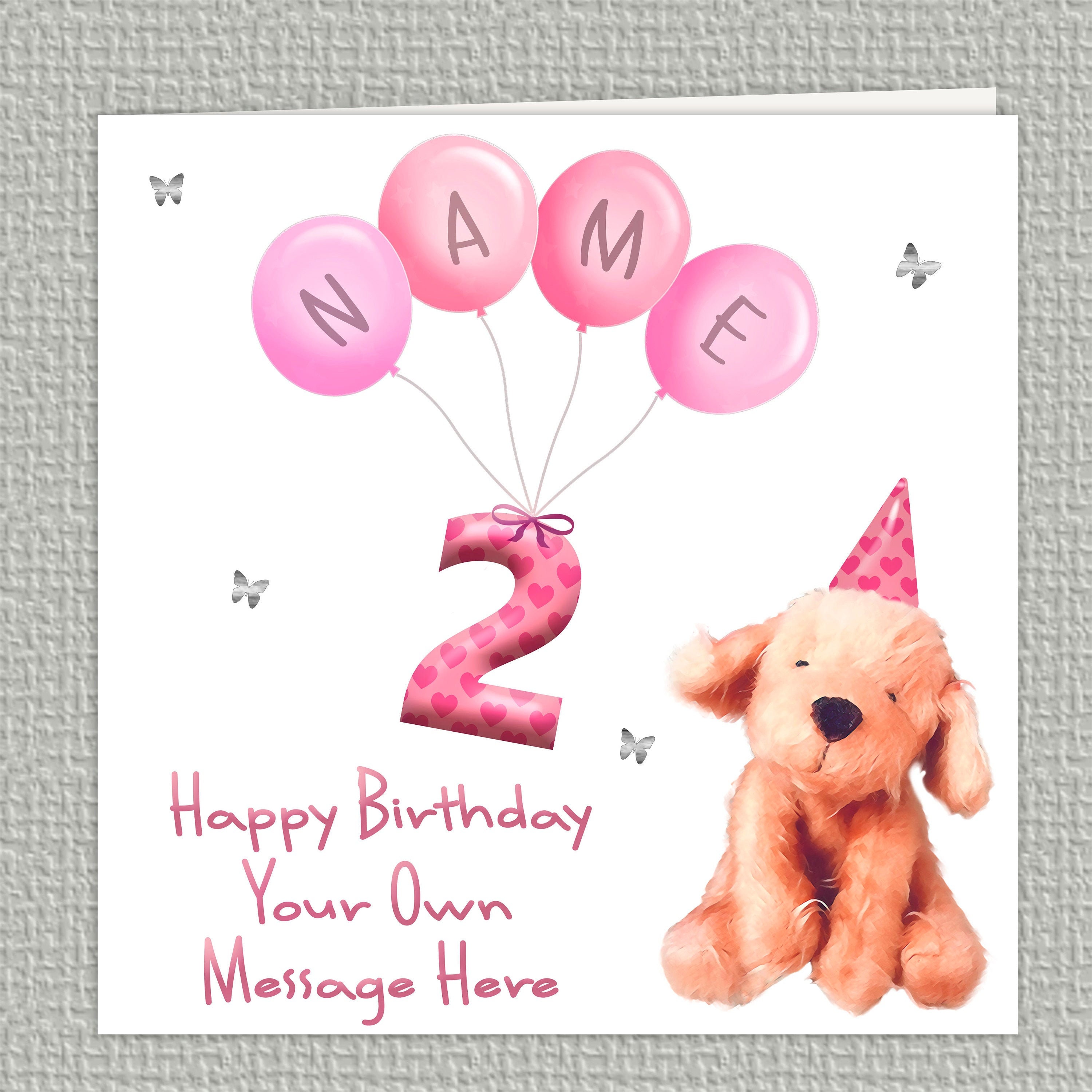 Personalised Puppy Dog Birthday Card 1st 2nd 3rd 4th 5th - Etsy UK