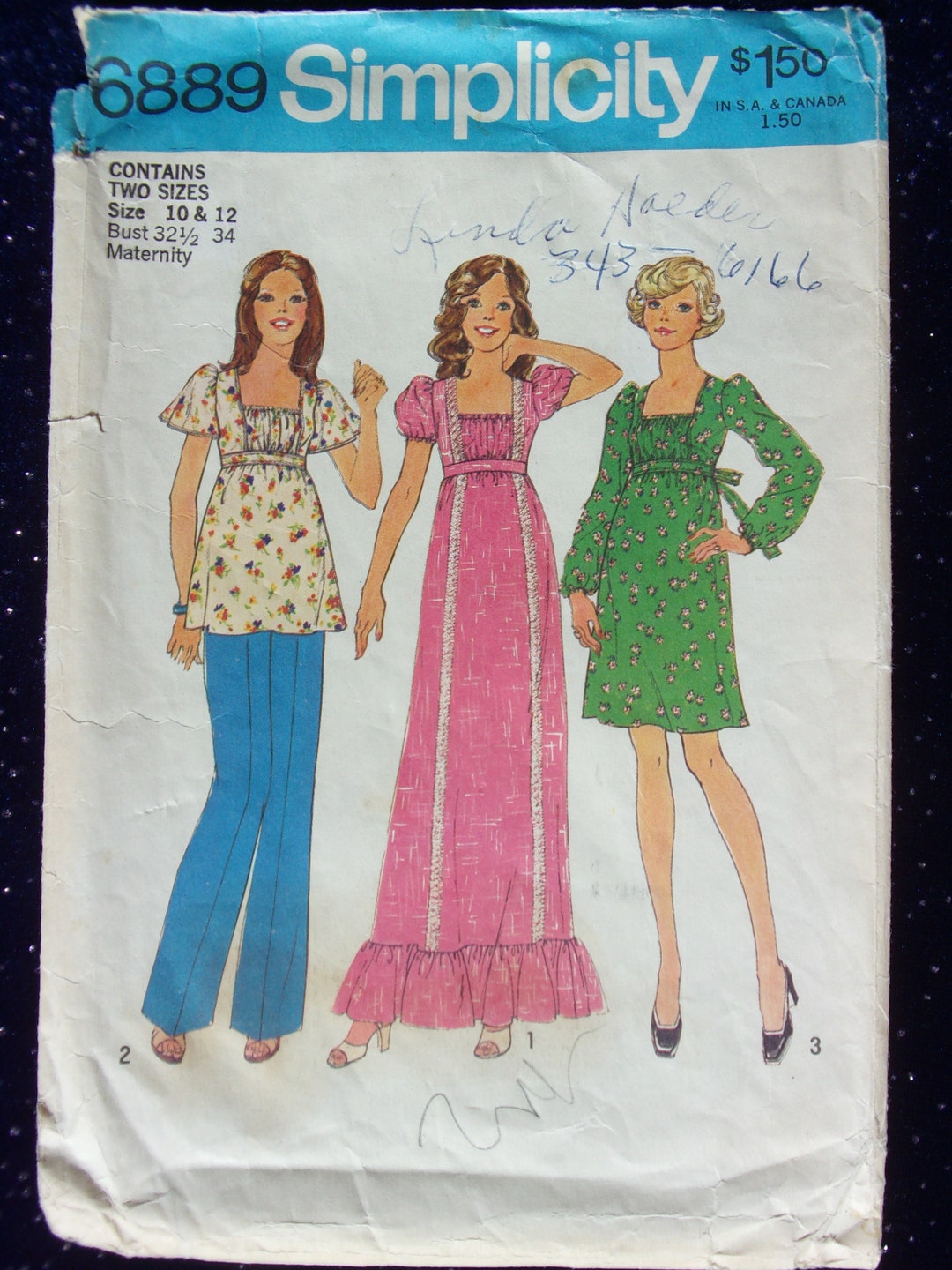 Retro 70's Maxi Dress Sewing Pattern-peasant Dress-three Sleeve ...