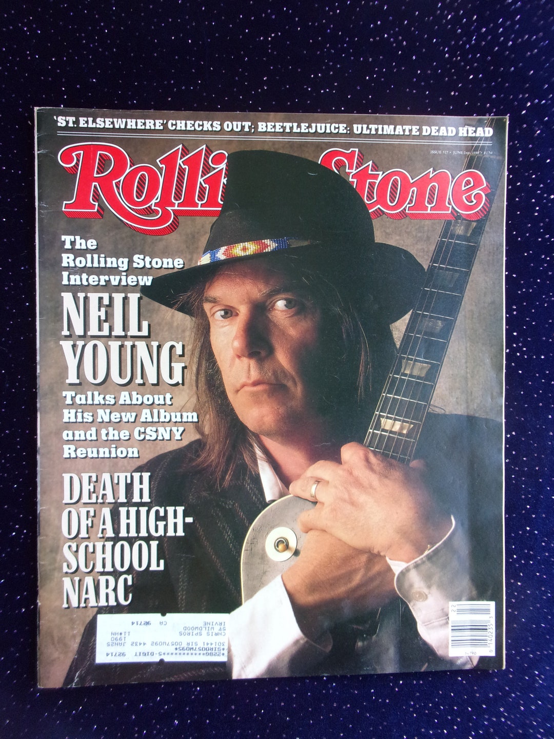 Neil Young-vintage 80's Rolling Stone Magazine-1988 Issue 527 Rock N ...