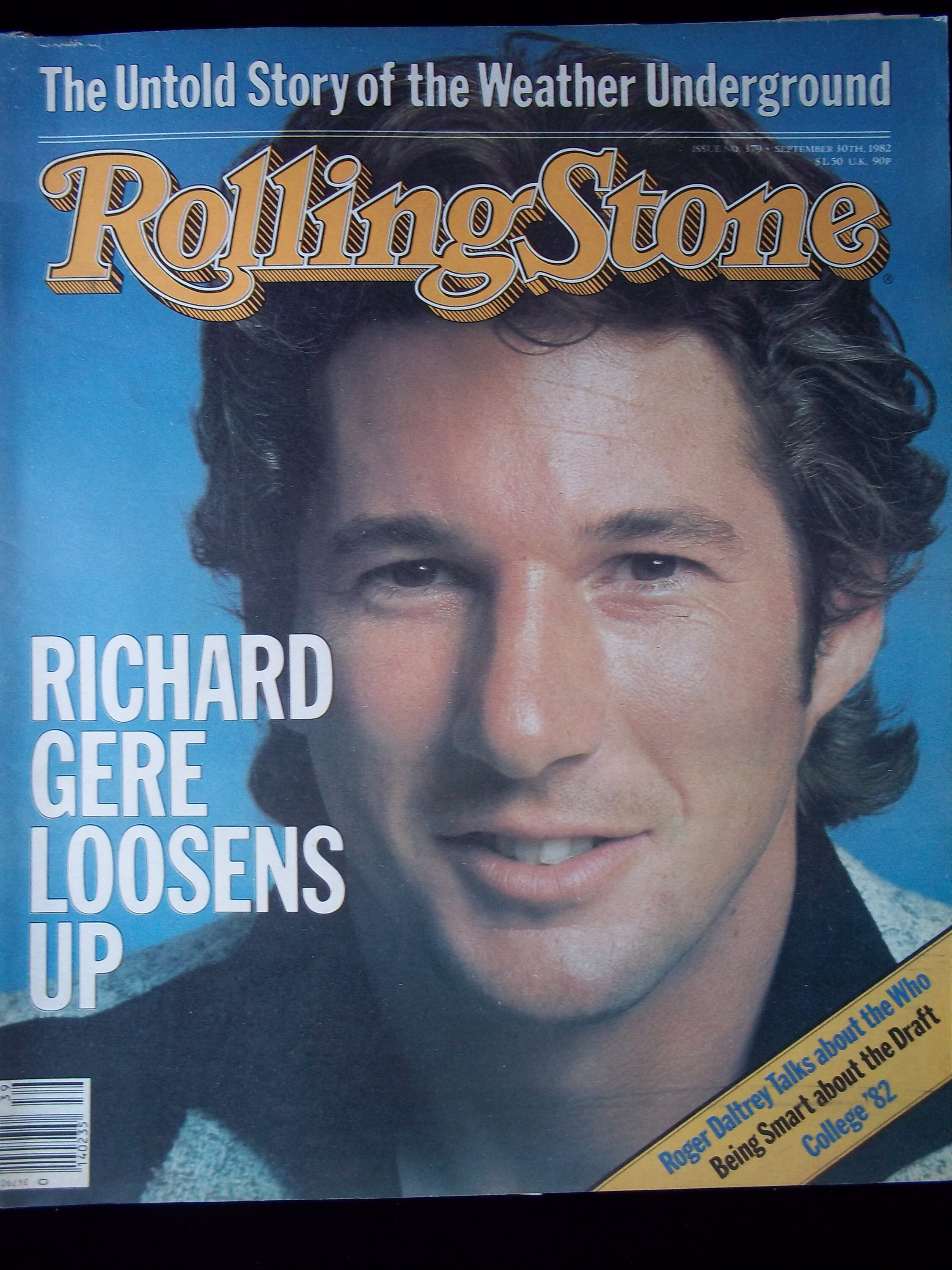 Richard Gere Vintage 80's Rolling Stone Magazine 1982 Issue 379 ...
