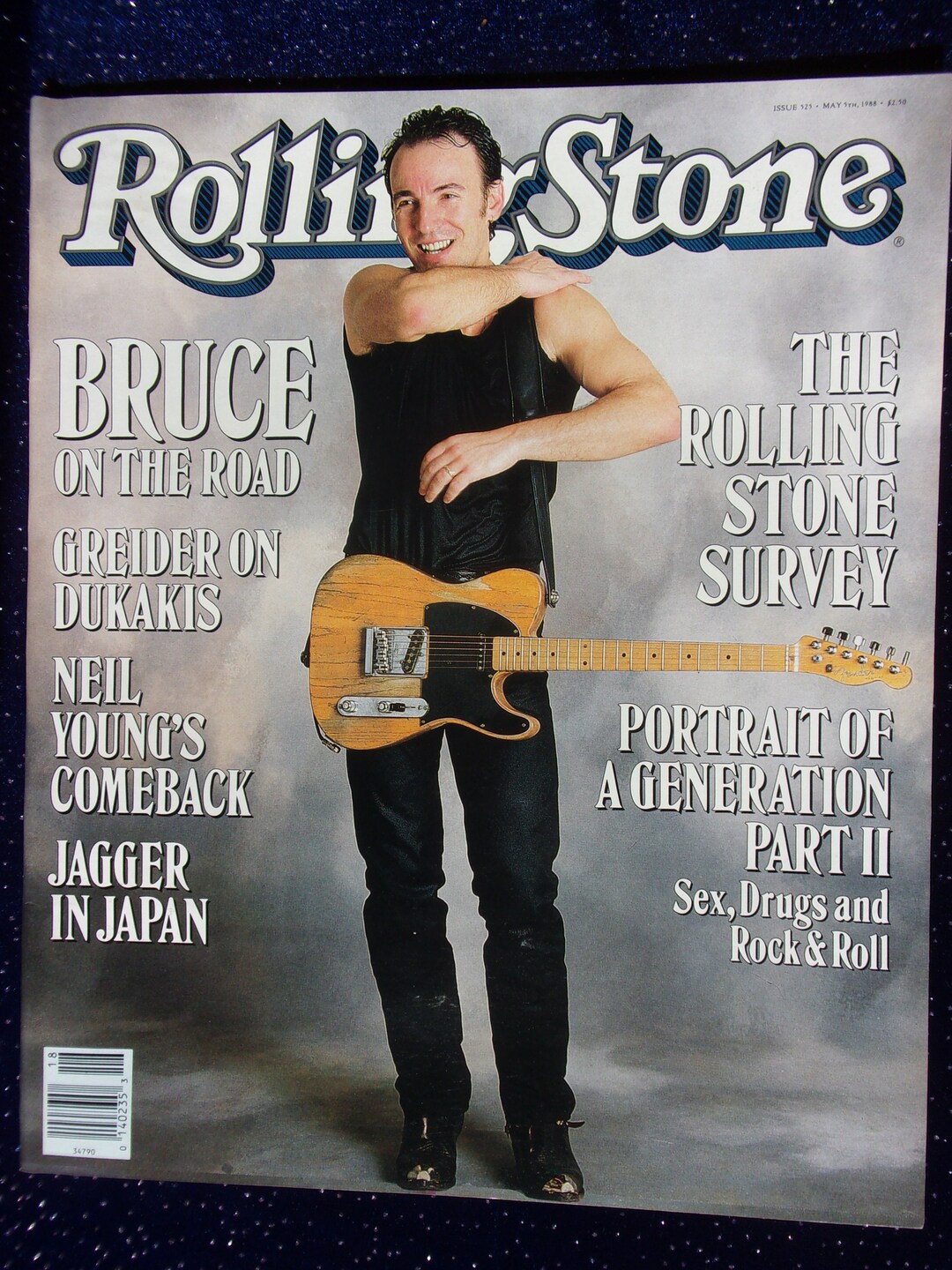 Vintage 1988 Rolling Stone Magazine: Brute Springsteen Cover ...