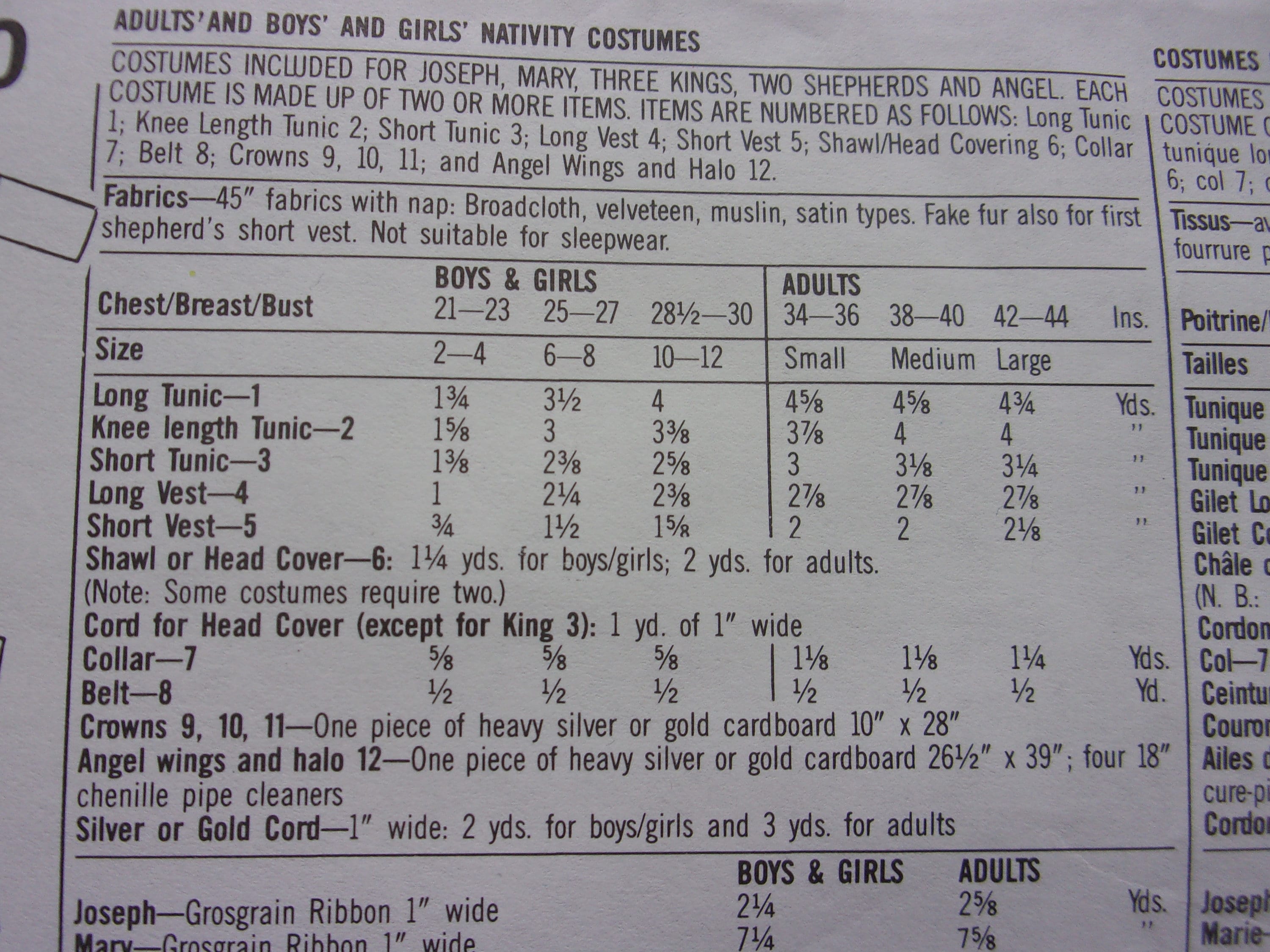 Simplicity Nativity Costumes Sewing Pattern 8930: Child & Adult Sizes ...