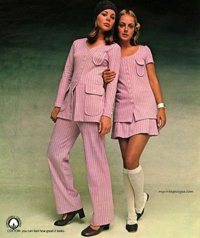Retro 1970's Jacket, Short Skirt & Wide Leg Pants Sewing Pattern Young ...