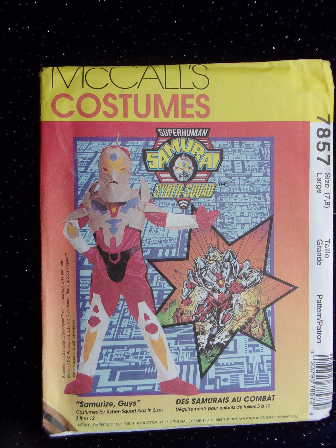 Vintage 90s Superhuman Samurai Costume Sewing Pattern Mccall's 7857 ...