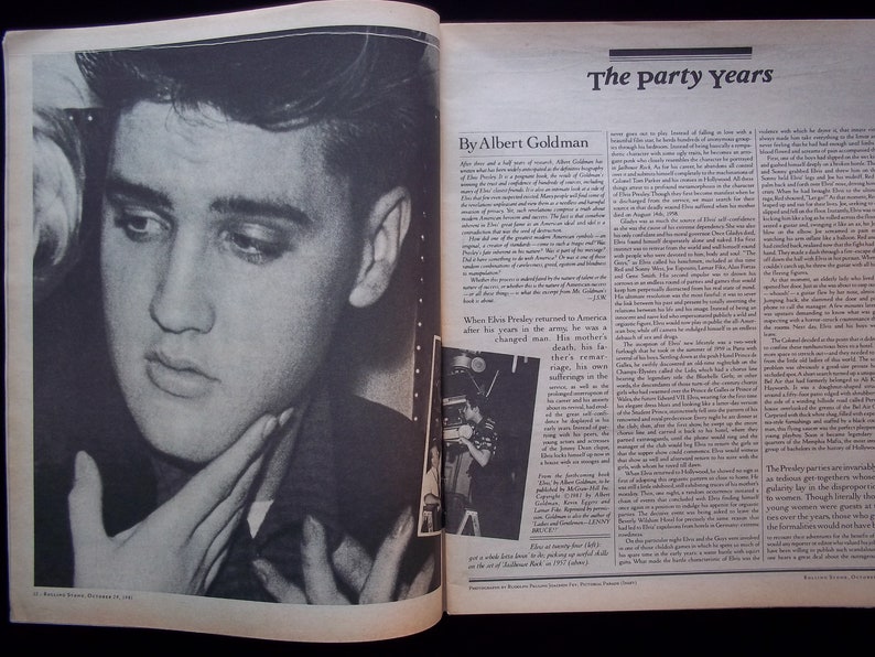 Vintage 1981 Rolling Stone Magazine: Elvis Presley Cover, Issue 355 - Etsy