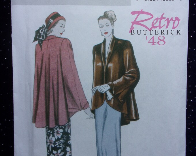 Retro Butterick 1940's Swing Coat Sewing Pattern-formal Wear Overcoat ...