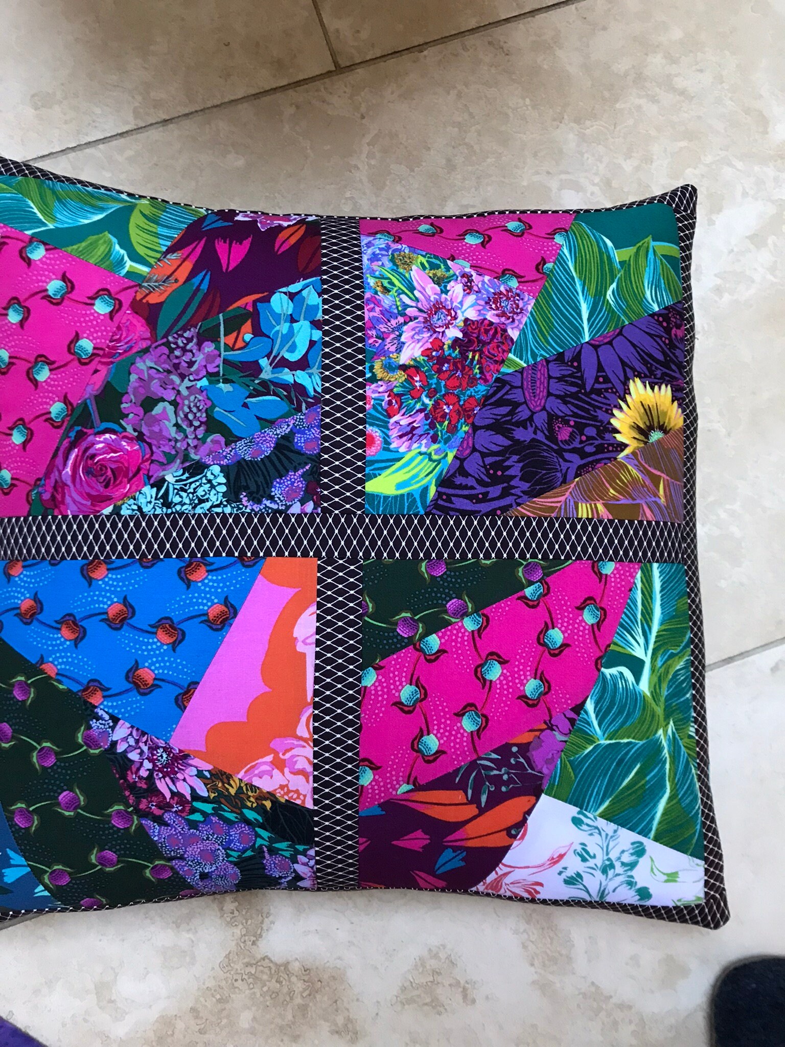 Anna Maria Horner Crazy Patchwork Bed Runner/table Runner With Optional ...