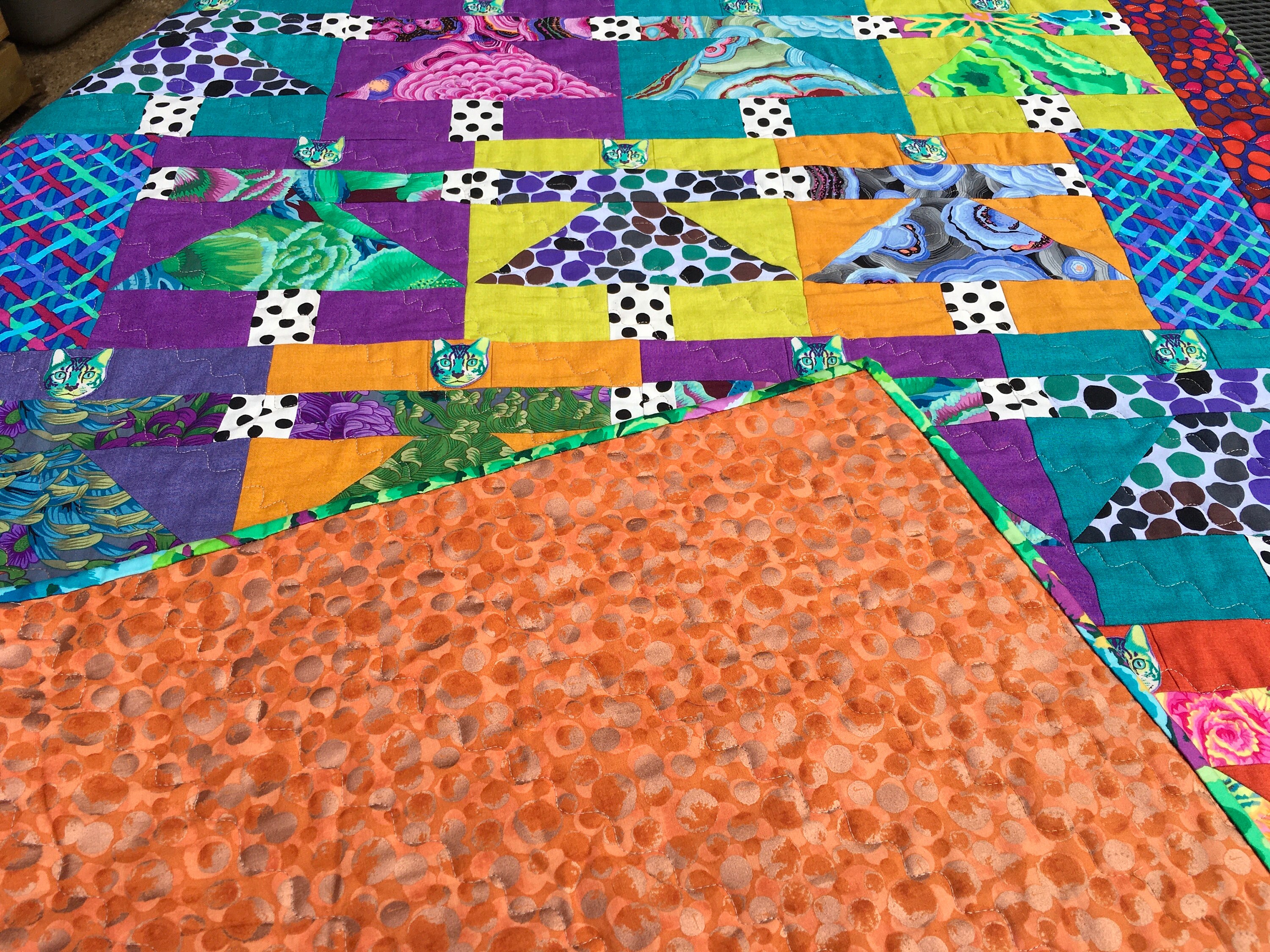 Kaffe Fassett Paper Dolls and Cats Quilt/throw/lap Quilt/child Quilt - Etsy