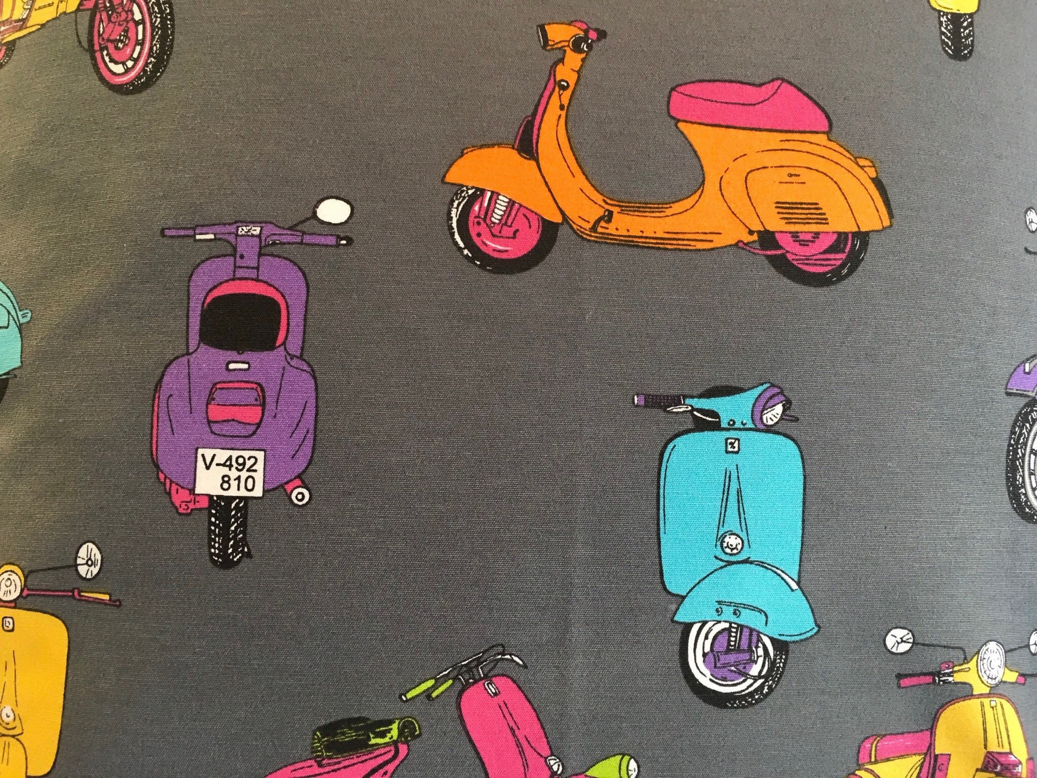 Retro Moped Scooter Floor Cushion - Etsy