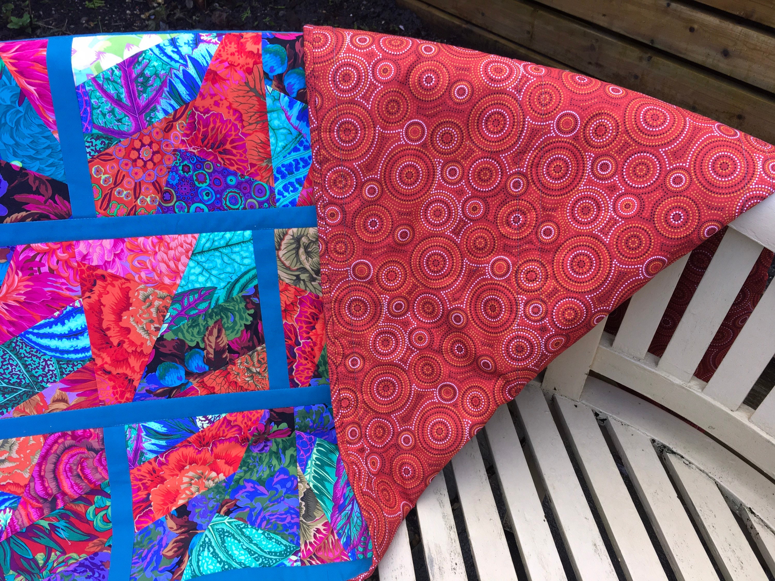 Kaffe Fassett Crazy Eight Patchwork Quilt/ Bed Runner Made to Order - Etsy