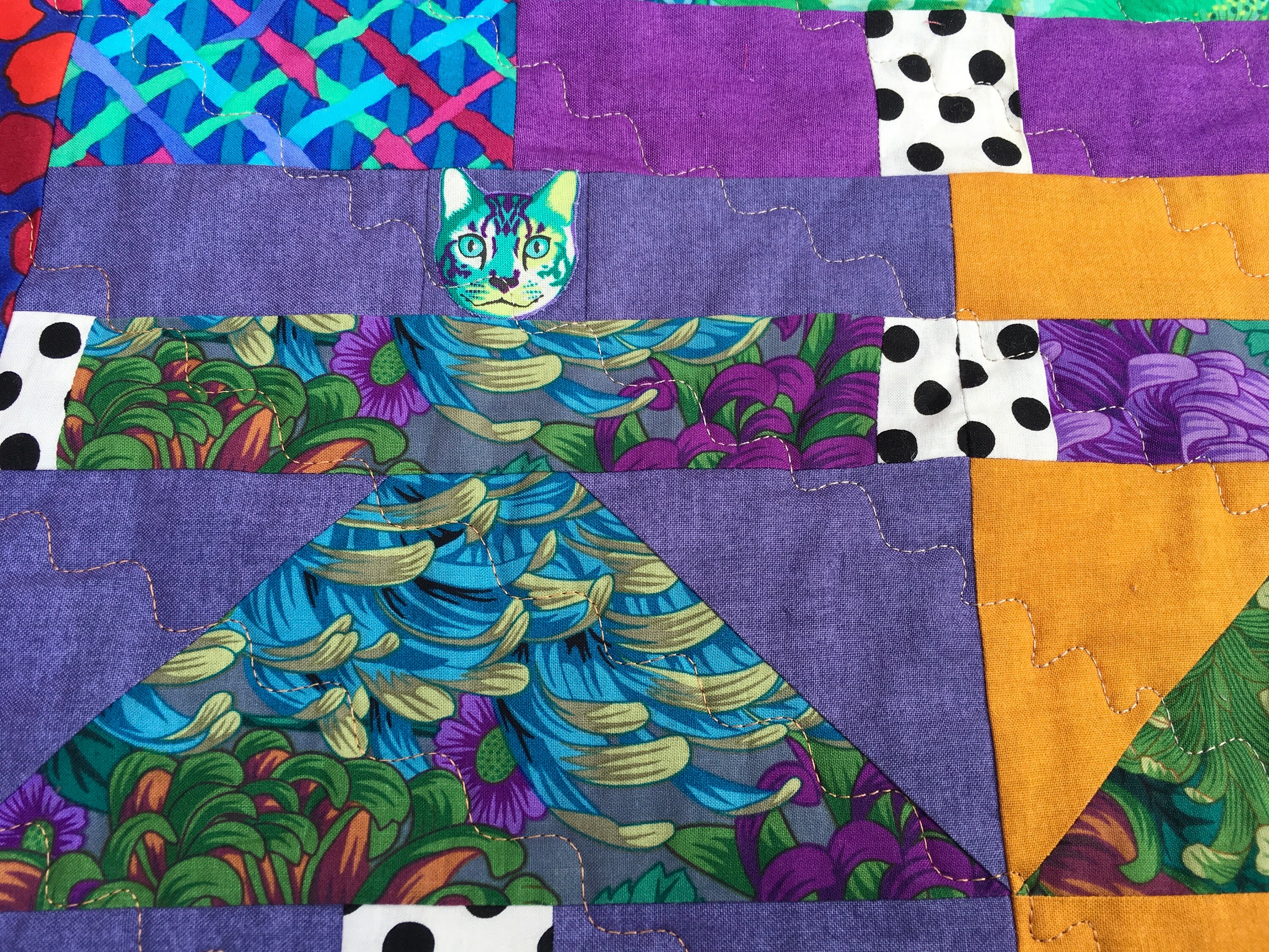 Kaffe Fassett Paper Dolls and Cats Quilt/throw/lap Quilt/child Quilt - Etsy