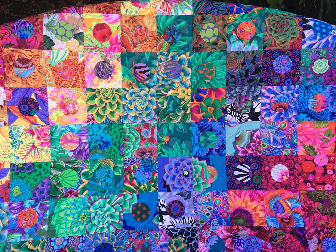 Kaffe Fassett “losing My Marbles” Colour Wash Quilted Picnic Blanket ...