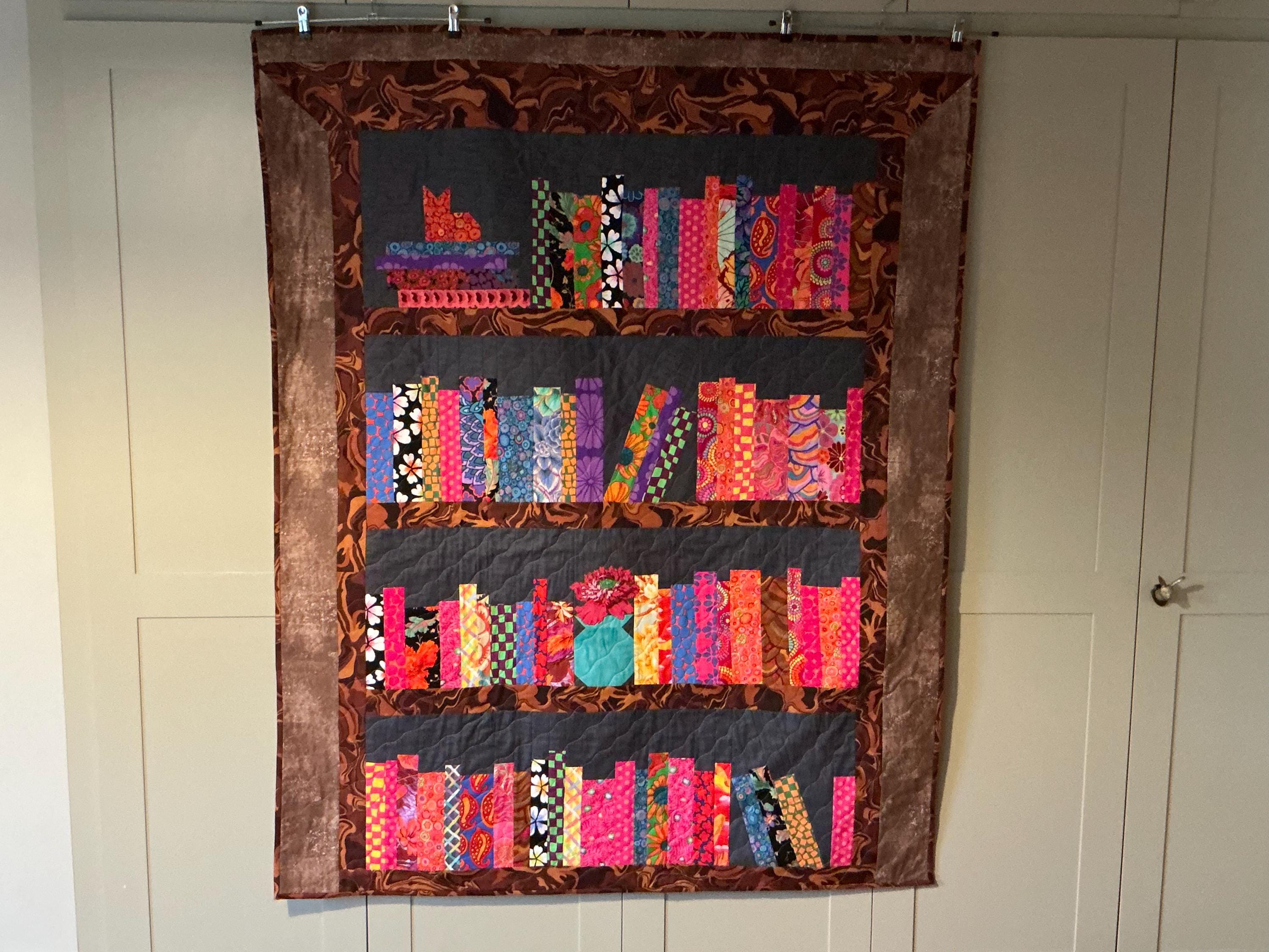 Kaffe Fassett Bookcase/library Quilt/ Wall Hanging Ready to Ship - Etsy