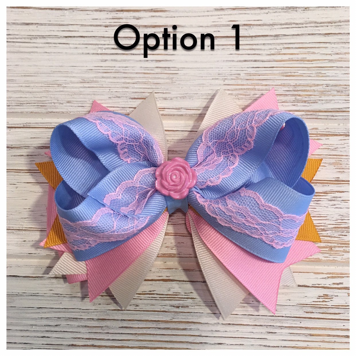 Made to Match Ricrac & Ruffles Wild Bouquet Hair Bow, Wild Bouquet ...