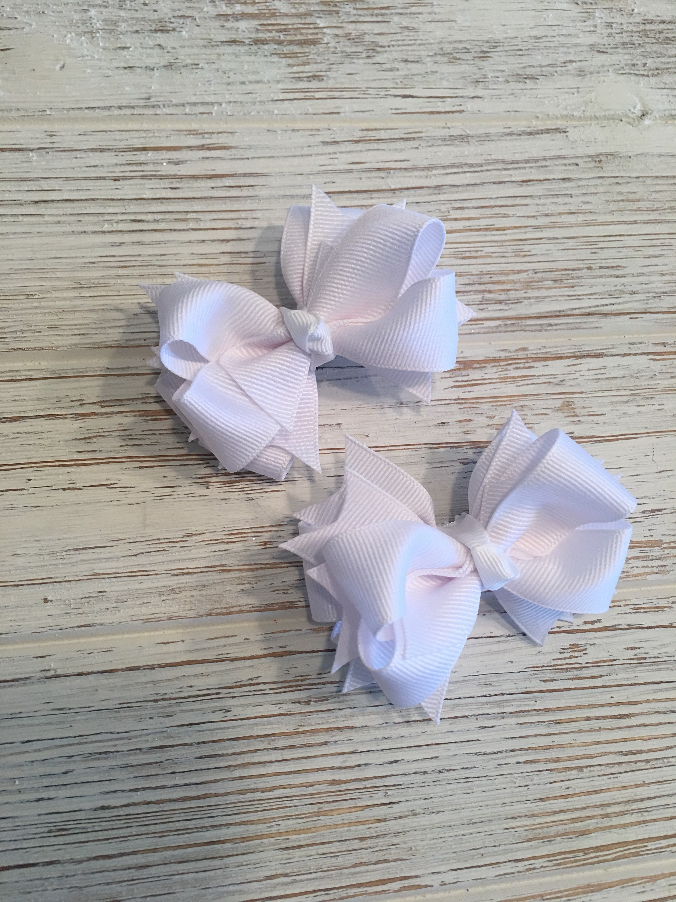 White Pig Tail Hair Bows White Hair Bow White Hairbow White - Etsy