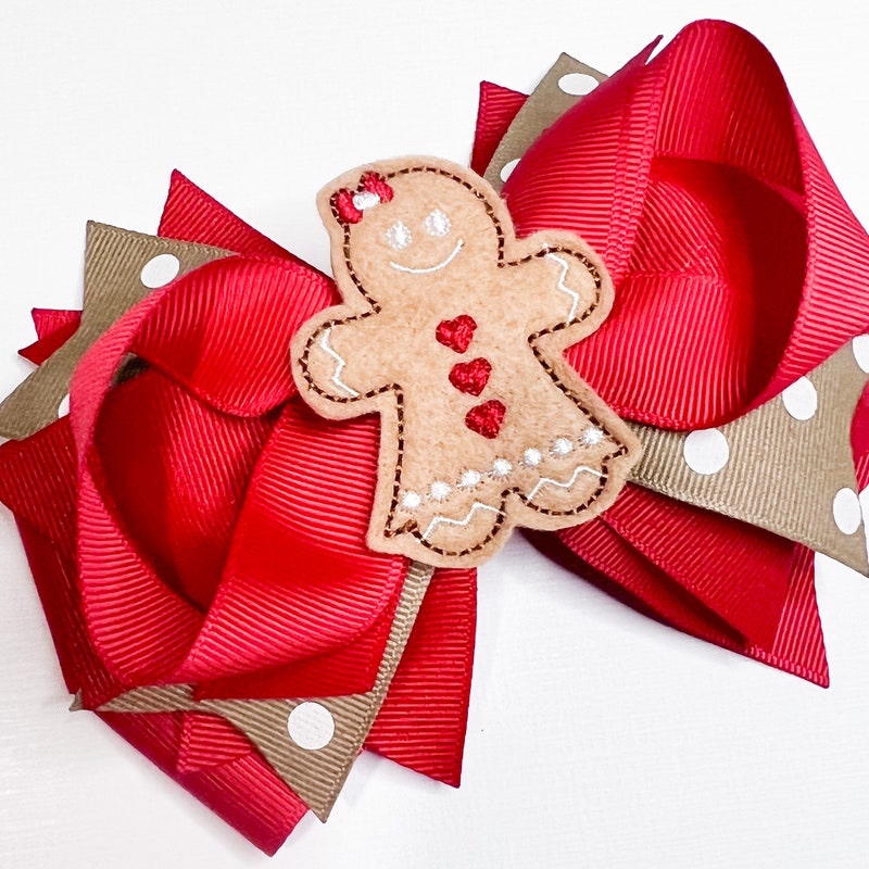Gingerbread Hair Bow - Etsy