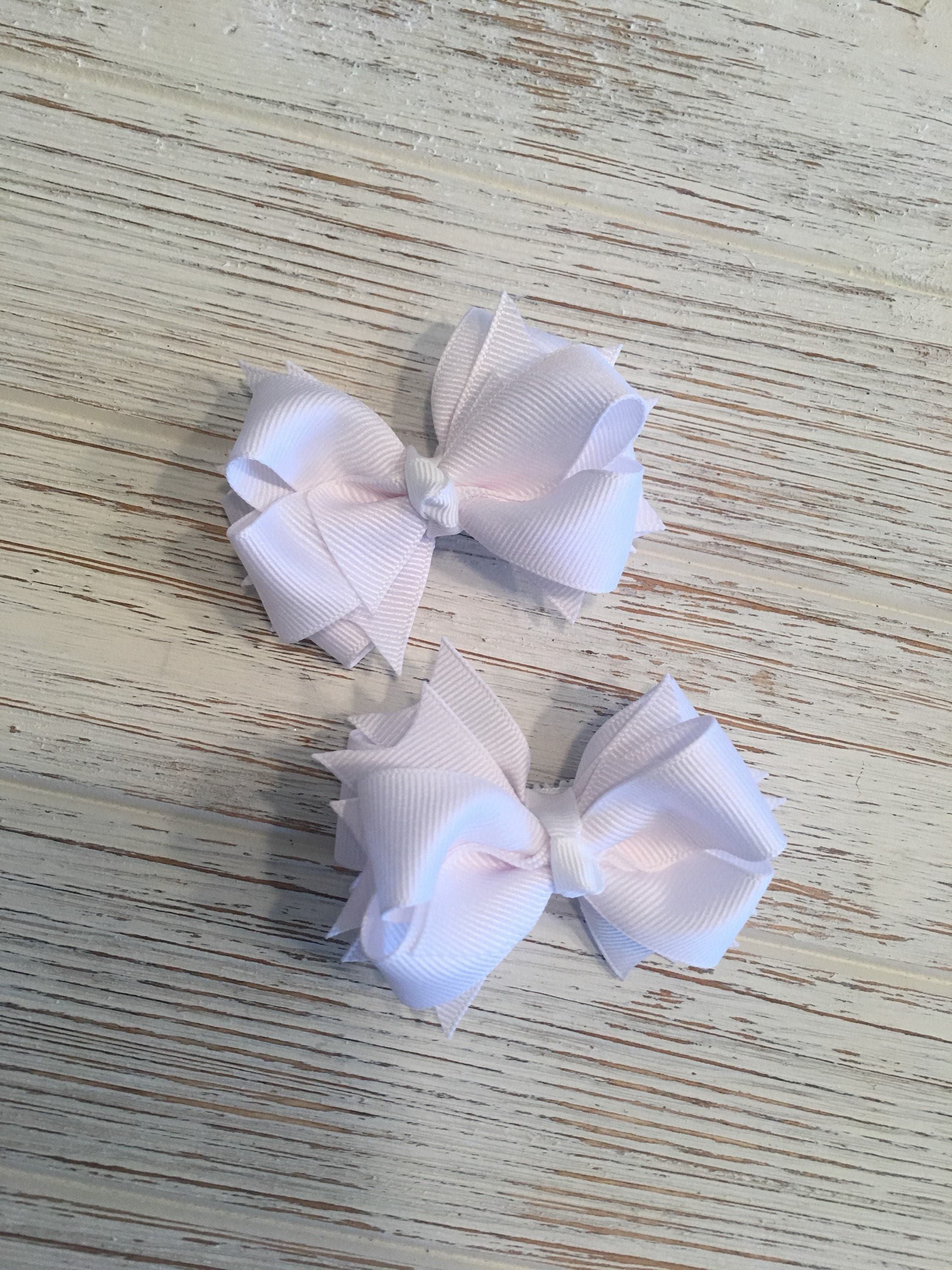White Pig Tail Hair Bows White Hair Bow White Hairbow White - Etsy