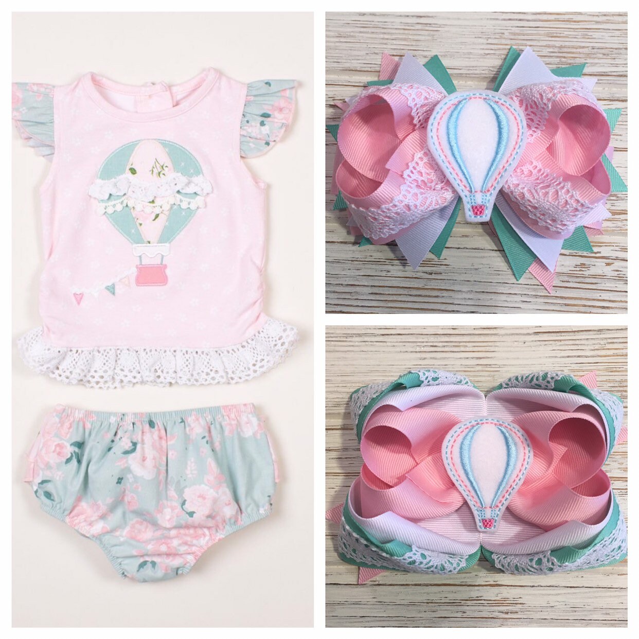 Made to Match Ricrac & Ruffles up and Away Hair Bow up and - Etsy